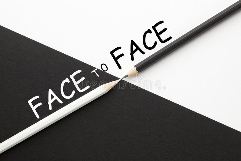 Face To Face Concept stock photo. Image of choice, expressing - 268612750
