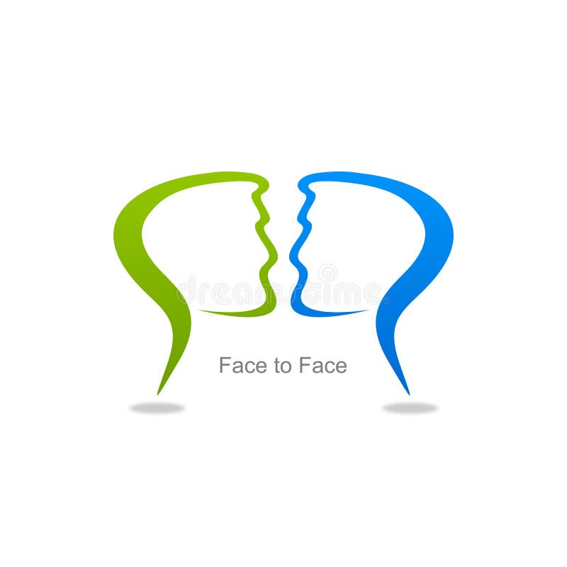Face to Face logo design stock vector. Illustration of talking - 229745696