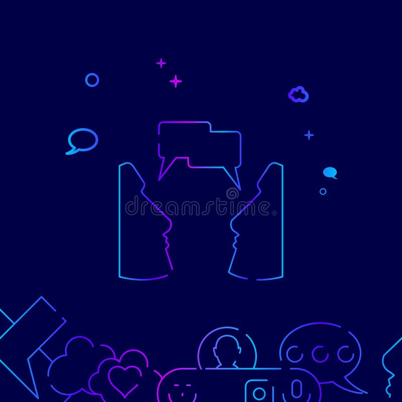 Face Talk Logo, Icon, or Symbol Template Design Stock Vector ...