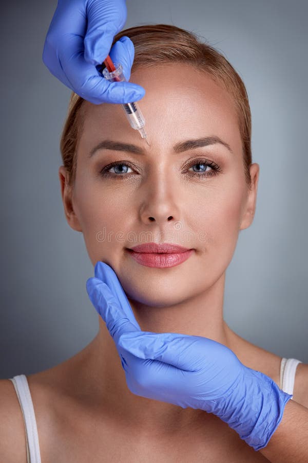 Face treatment of botox stock photo. Image of botox, female - 81969466