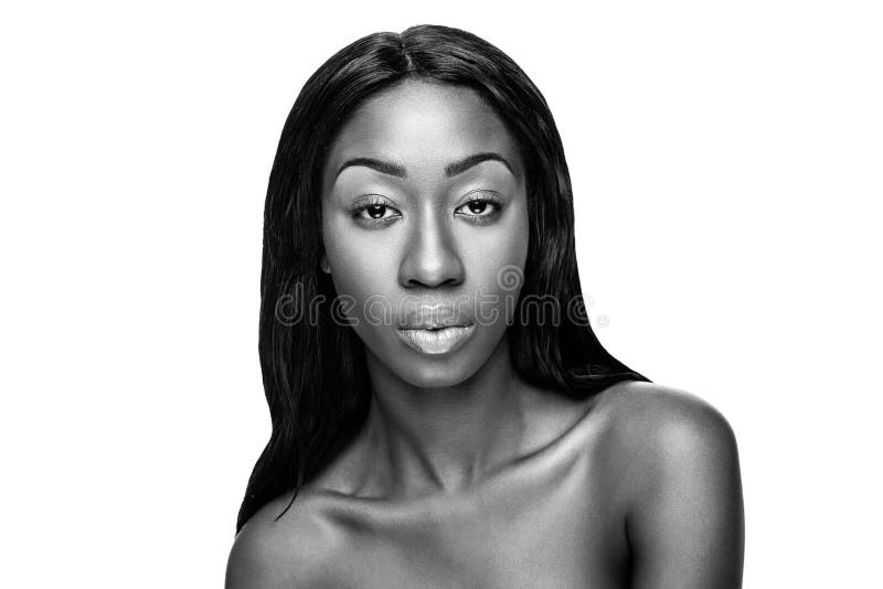Face a Uma Jovem Beleza Negra Foto de Stock - Imagem de pele, povos ...