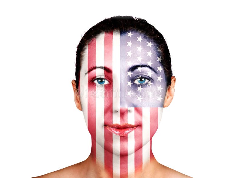 Face, United States flag stock image. Image of human - 34932403