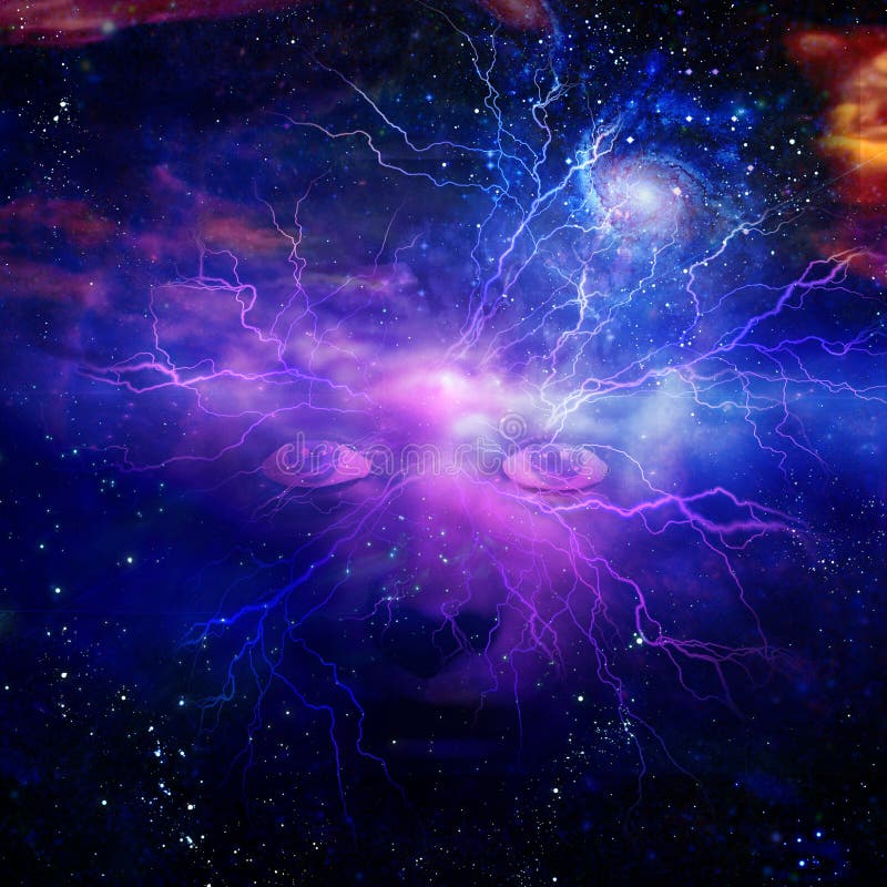 Face of the Universe stock illustration. Illustration of outer - 218881158