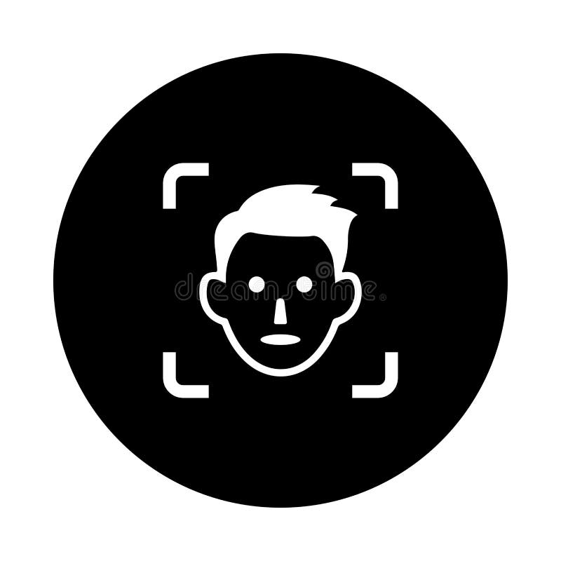Face, Unlock, Scan Icon. Black Vector Graphics Stock Vector ...