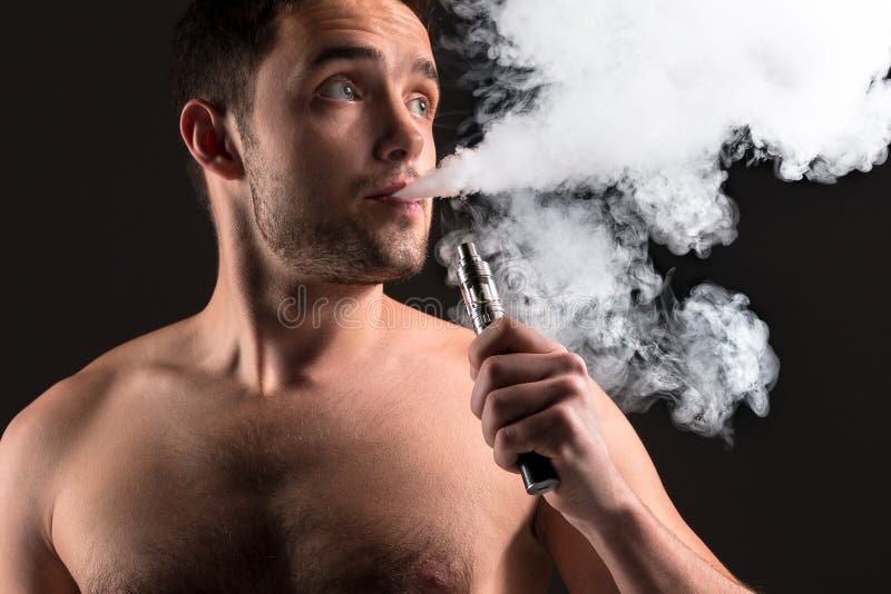 The Face of Vaping Young Man Stock Photo - Image of healthy, rust: 92960416