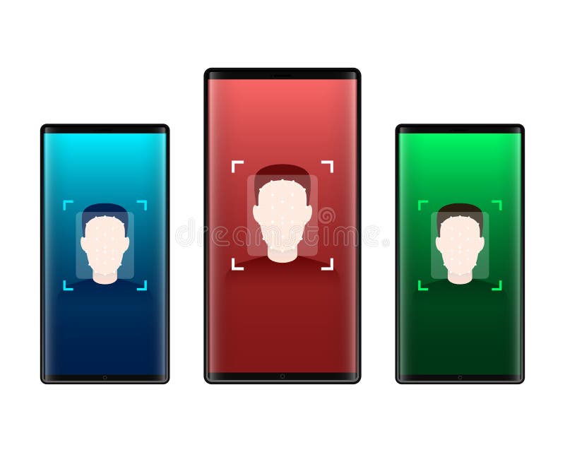Face Verification Unlock Vector Design Illustration Stock Vector ...