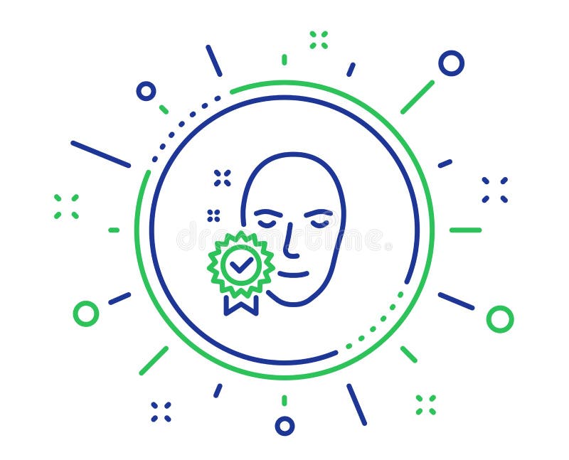 Face Verified Line Icon. Access Granted Sign. Vector Stock Vector ...