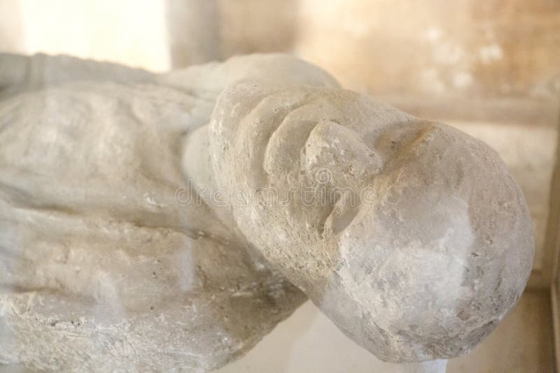 Face View Showing Head of Dead Cast Body in Pompeii, Pompei Stock Image ...