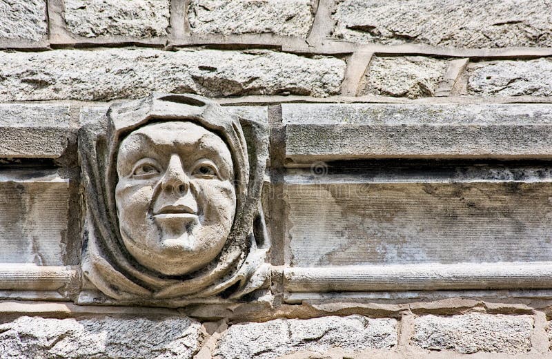 A Face in the Wall stock photo. Image of ancient, building - 6021494