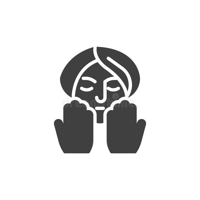 Face washing vector icon stock vector. Illustration of symbol - 252000298