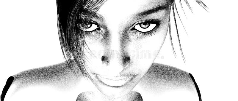 Staring Out into the Camera Stock Illustration - Illustration of viewer ...