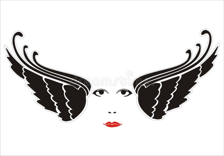 Wings Face Shape Stock Illustrations – 1,450 Wings Face Shape Stock ...