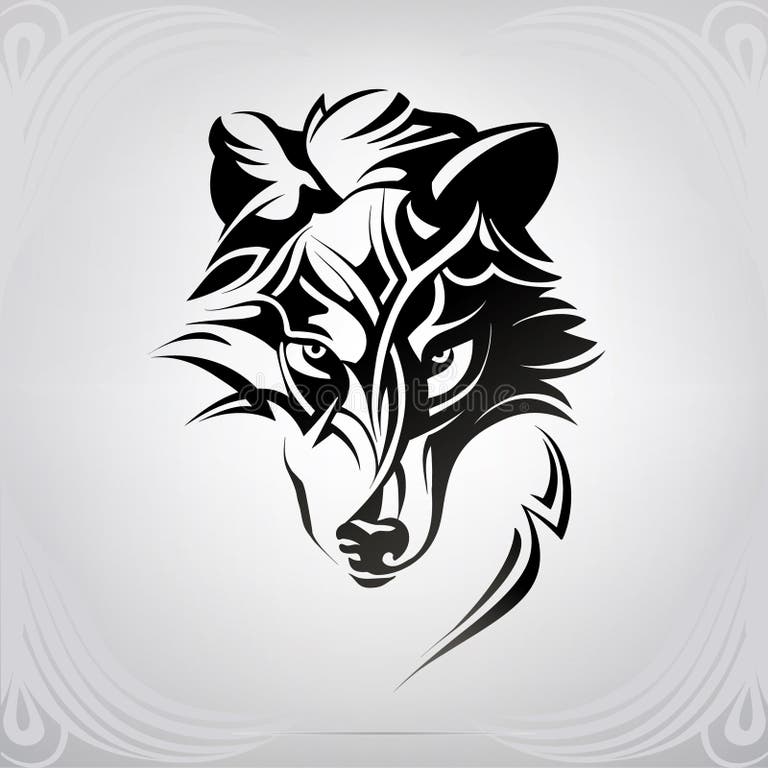 Wolf Outline Face Stock Illustrations – 3,398 Wolf Outline Face Stock ...