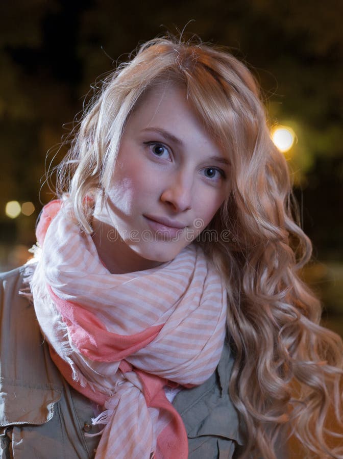 Face of the Women Outdoor at Dight Stock Image - Image of lonely, alone ...