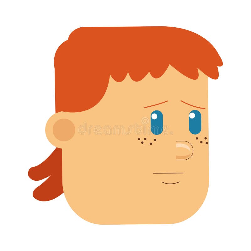 Face of worried man icon stock illustration. Illustration of emotions ...