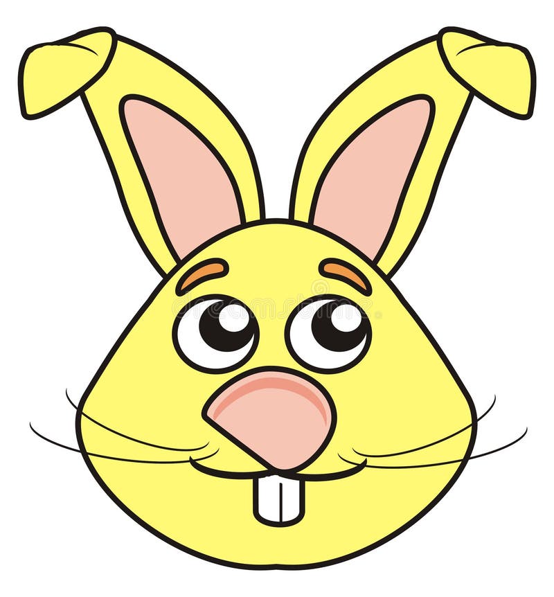 Yellow Rabbit stock illustration. Illustration of funny - 1581293
