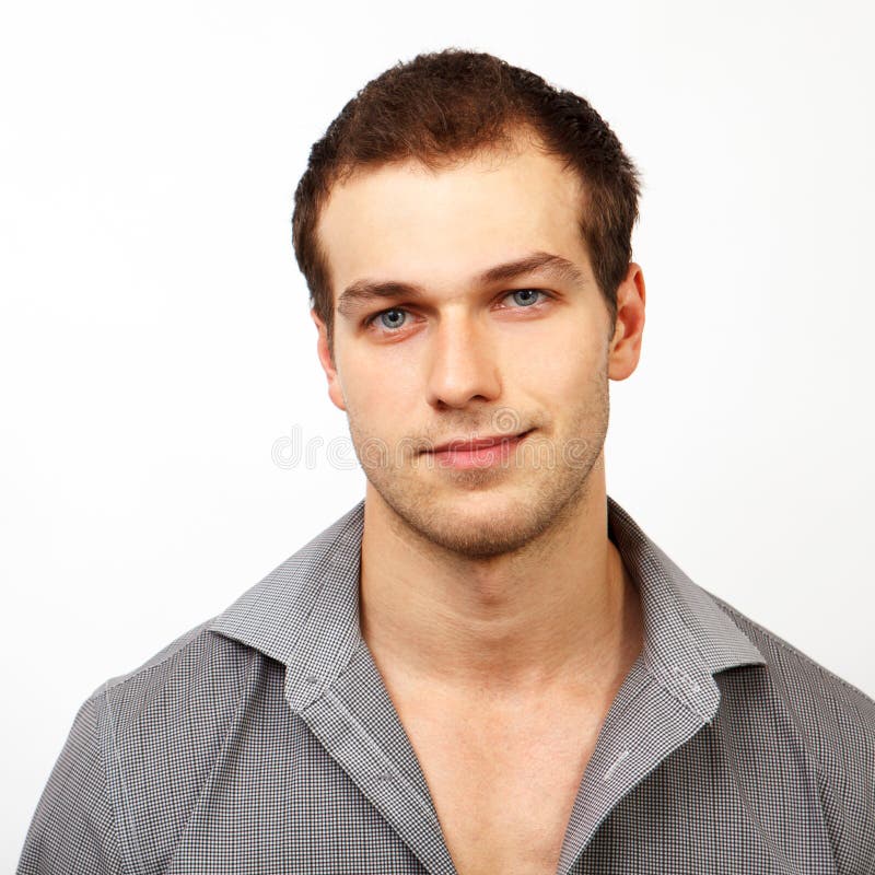 Face of Young Friendly Man with Nice Smile Stock Photo - Image of ...