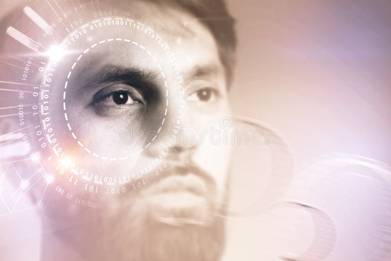 Face of Young Man, Gui Interface Stock Image - Image of creative ...