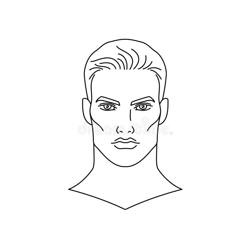 Face of the young man stock vector. Illustration of cartoon - 274491754