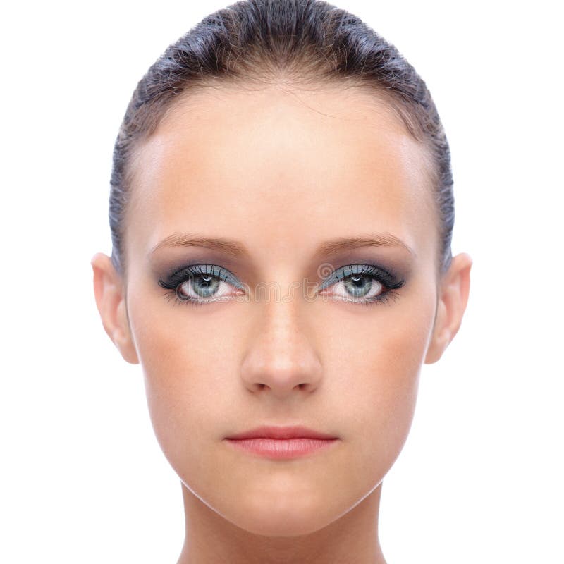 Front View of a Smooth Woman Facial Stock Photo - Image of beautiful ...