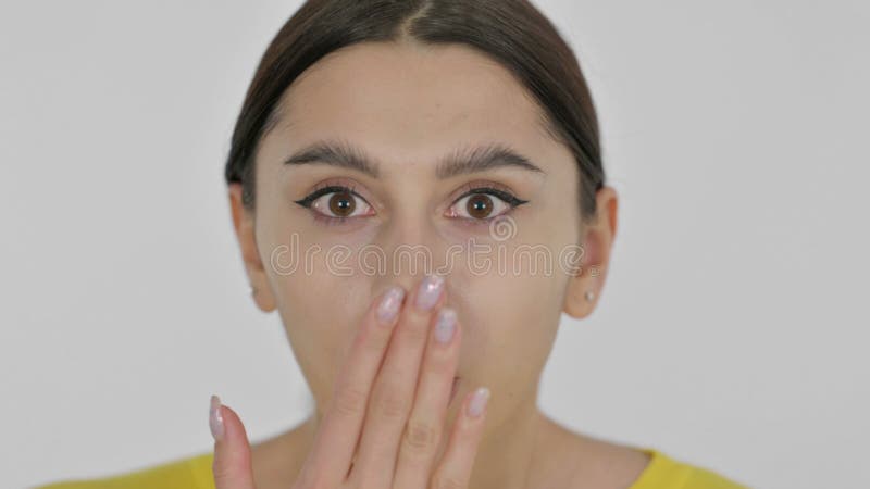 Face of Spanish Woman with Shocked Expression Stock Video - Video of ...