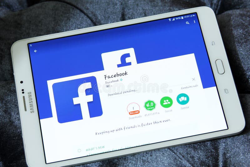 Facebook app editorial photo. Image of facebook, smartphone - 75024951