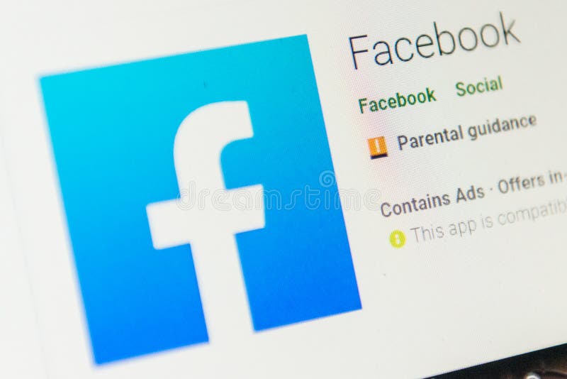 Facebook App Icon. Selective Focus. Editorial Photo - Image of website ...
