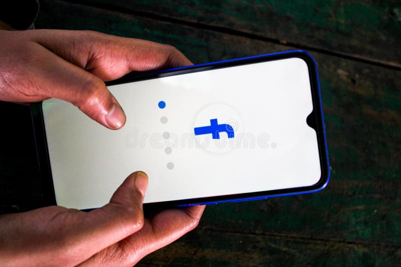 Facebook App in Mobile Screen Held in Female Hand Editorial Photo ...