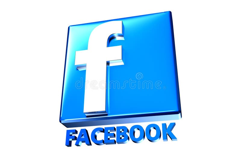 Facebook azul 3D imagem editorial. Ilustração de azul - 137639700