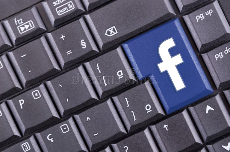 Facebook button editorial photo. Image of tech, keyboard - 26427311