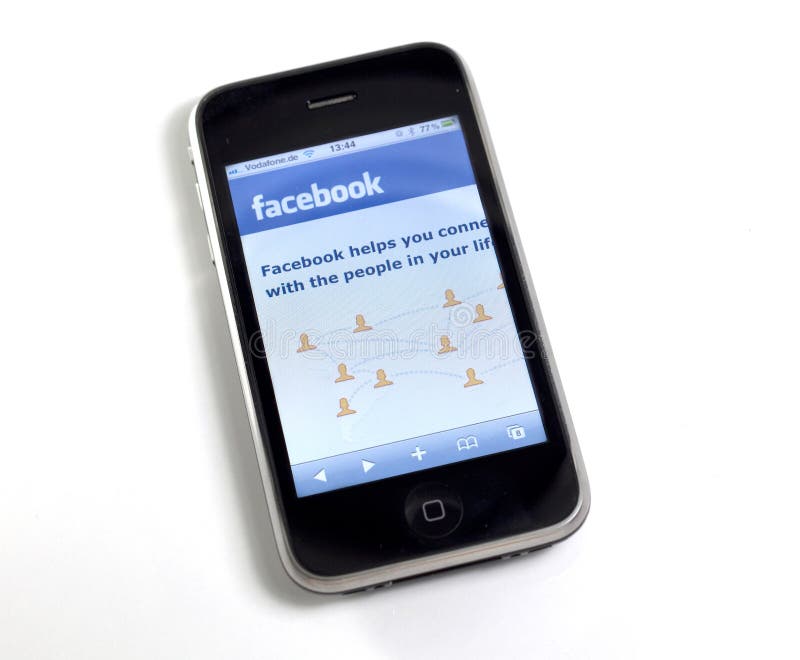 Facebook Log-in on Apple Iphone Editorial Photography - Image of ...