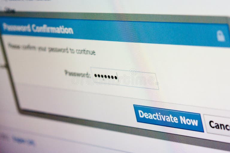 Facebook - Deactivate Account Editorial Photography - Image of ...