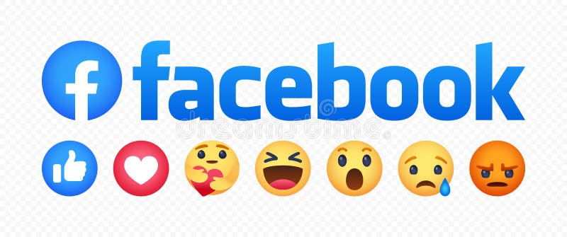 Facebook Emoticon Emoji Icon Buttons, Isolated on Trasparent Background ...