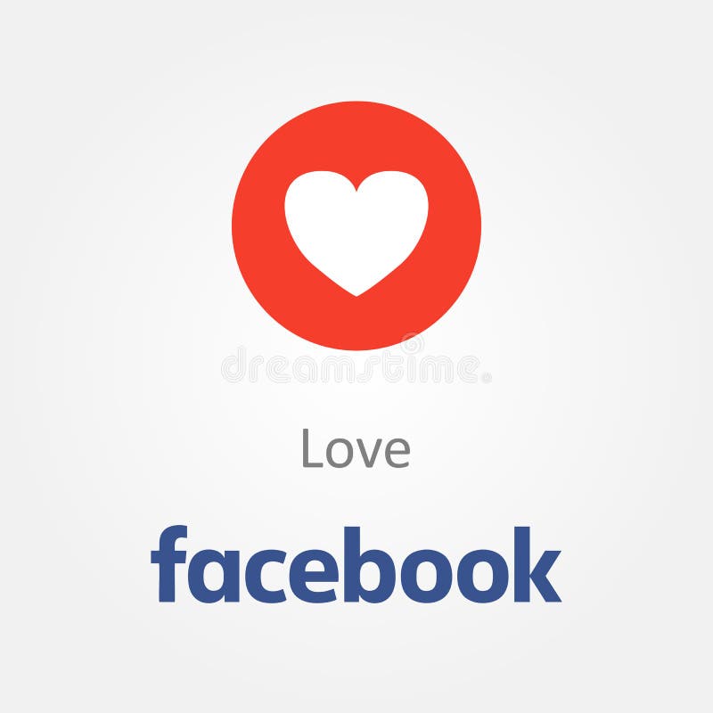 Facebook Heart Symbols Facebook Like And Love Icons — Stock