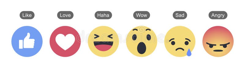Facebook 6 Empathetic Emoji Reactions Editorial Photography ...