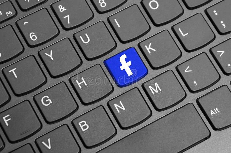 Facebook keyboard editorial image. Image of website, internet - 33755445