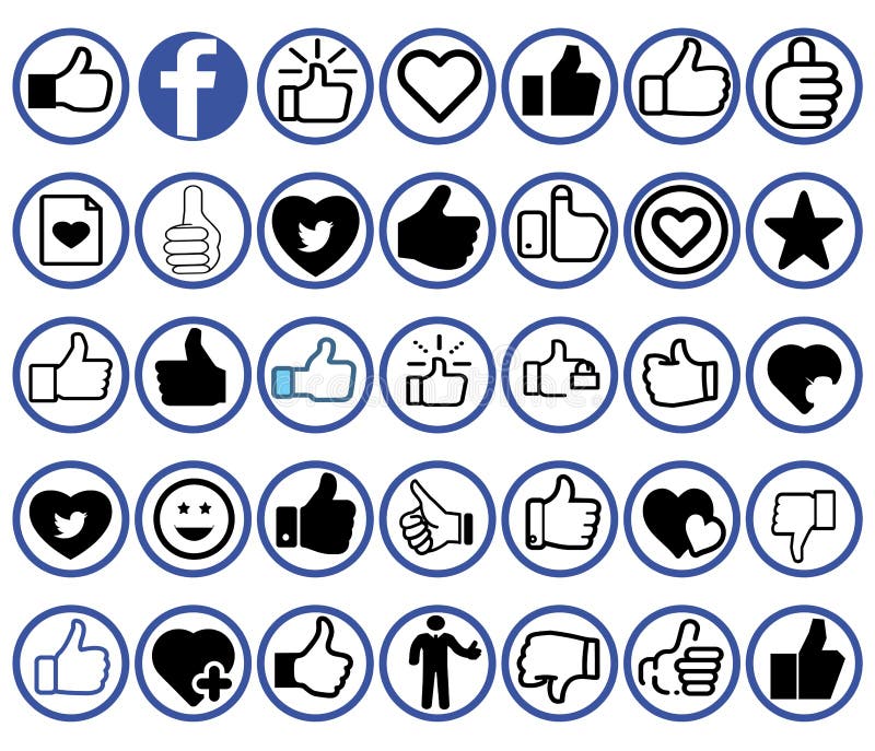 Facebook Icon Collection editorial photography. Illustration of ...