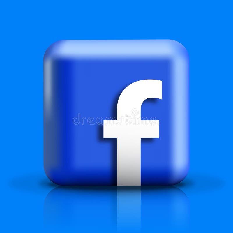 Facebook Icon. 3D Social Media Icon Editorial Stock Photo ...