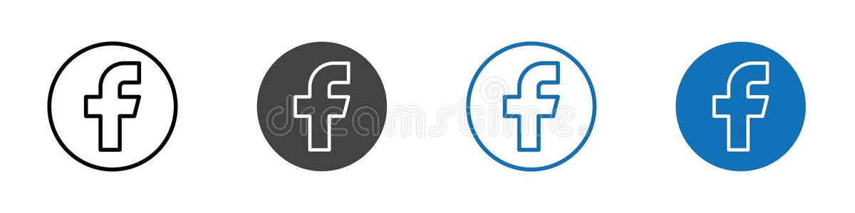 Facebook Logo Outline Stock Illustrations – 470 Facebook Logo Outline ...