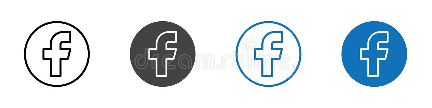 Facebook Icon Outline Stock Illustrations – 917 Facebook Icon Outline ...