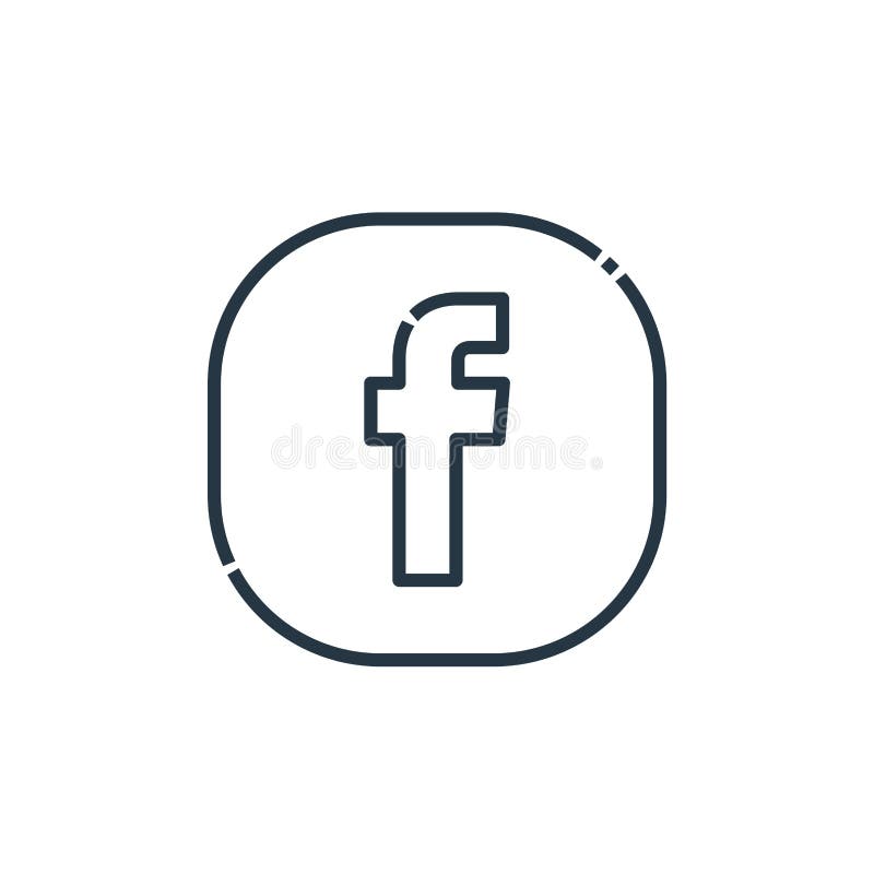 Facebook Icon Vector from Social Media Logos Concept. Thin Line ...