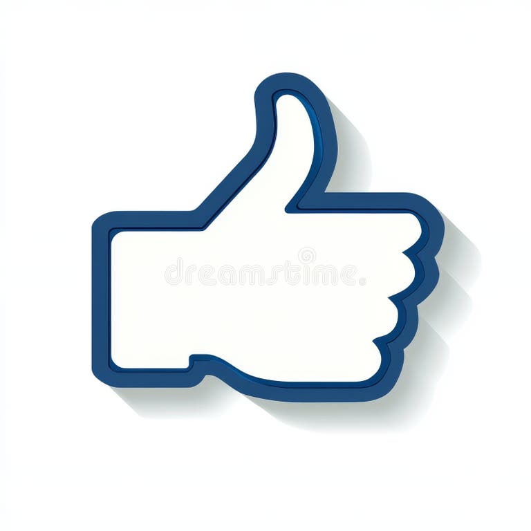 Facebook Like Button and Thumb Up Icon with an Approval Symbol Stock ...