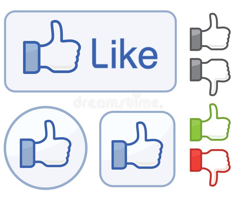 Facebook and Twitter Like it Buttons Editorial Stock Image ...