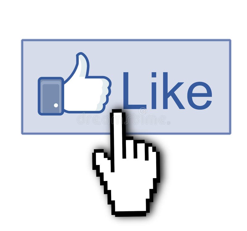 Facebook Like Thumb Up Sign Editorial Image - Illustration of great ...