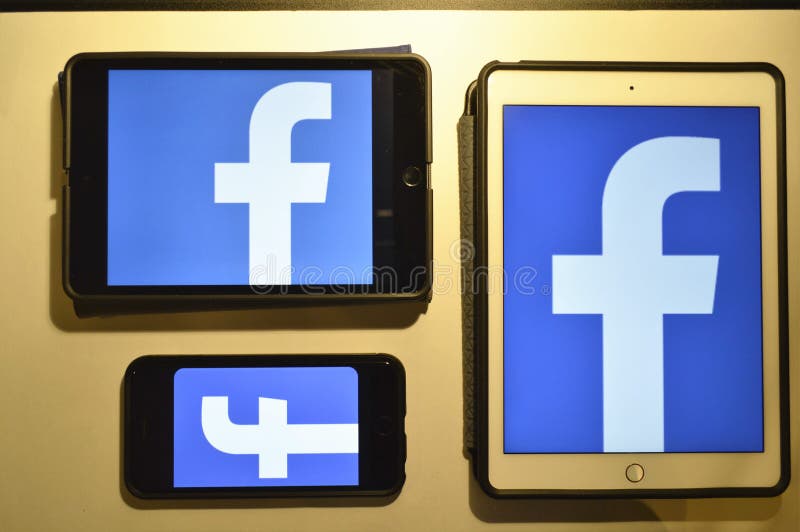 Facebook Logo on Apple Products Editorial Stock Image - Image of ...