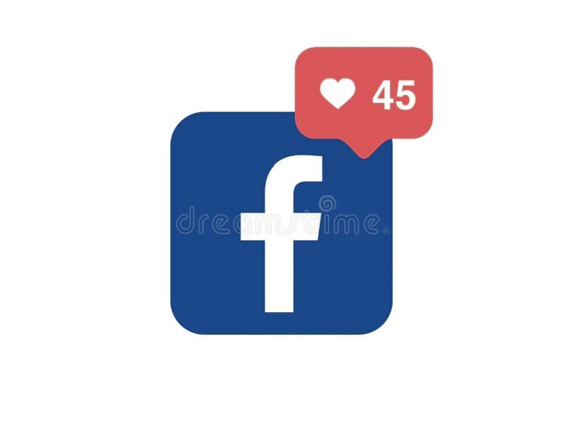 Facebook Logo with Counter Likes. Editorial Photography - Illustration ...
