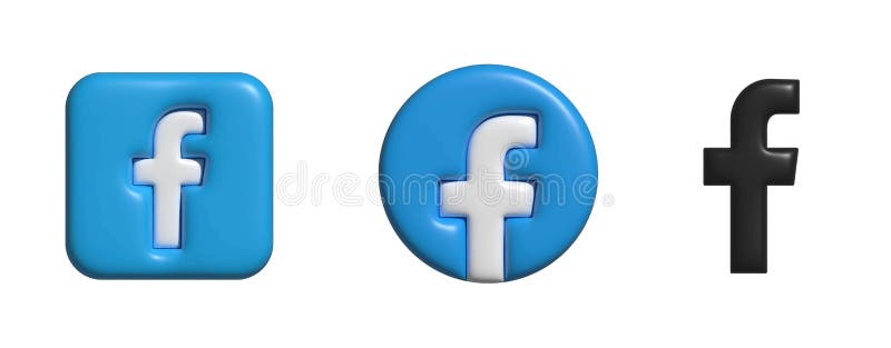 Facebook Logo 3d. Facebook Logo Collection. Facebook 3d. Editorial ...