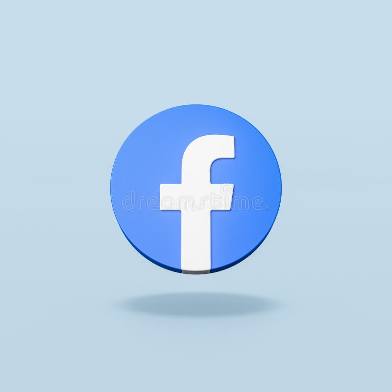 Facebook Logo on Flat Blue Background Editorial Photography ...