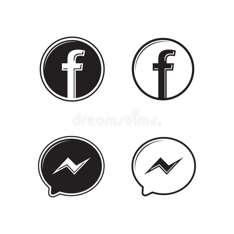 Facebook Logo Icon Set Vector Editorial Photo - Illustration of ...