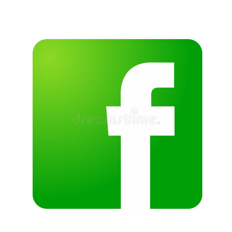 Facebook Logo Icon Vector in Green Illustrations on White Background ...